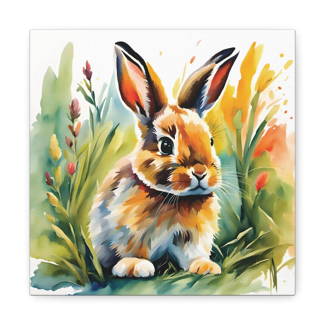 Rabbit Art, Bunny Wall Decor, Rabbit Wall Decor, Bunny Wall Art Nursery ...
