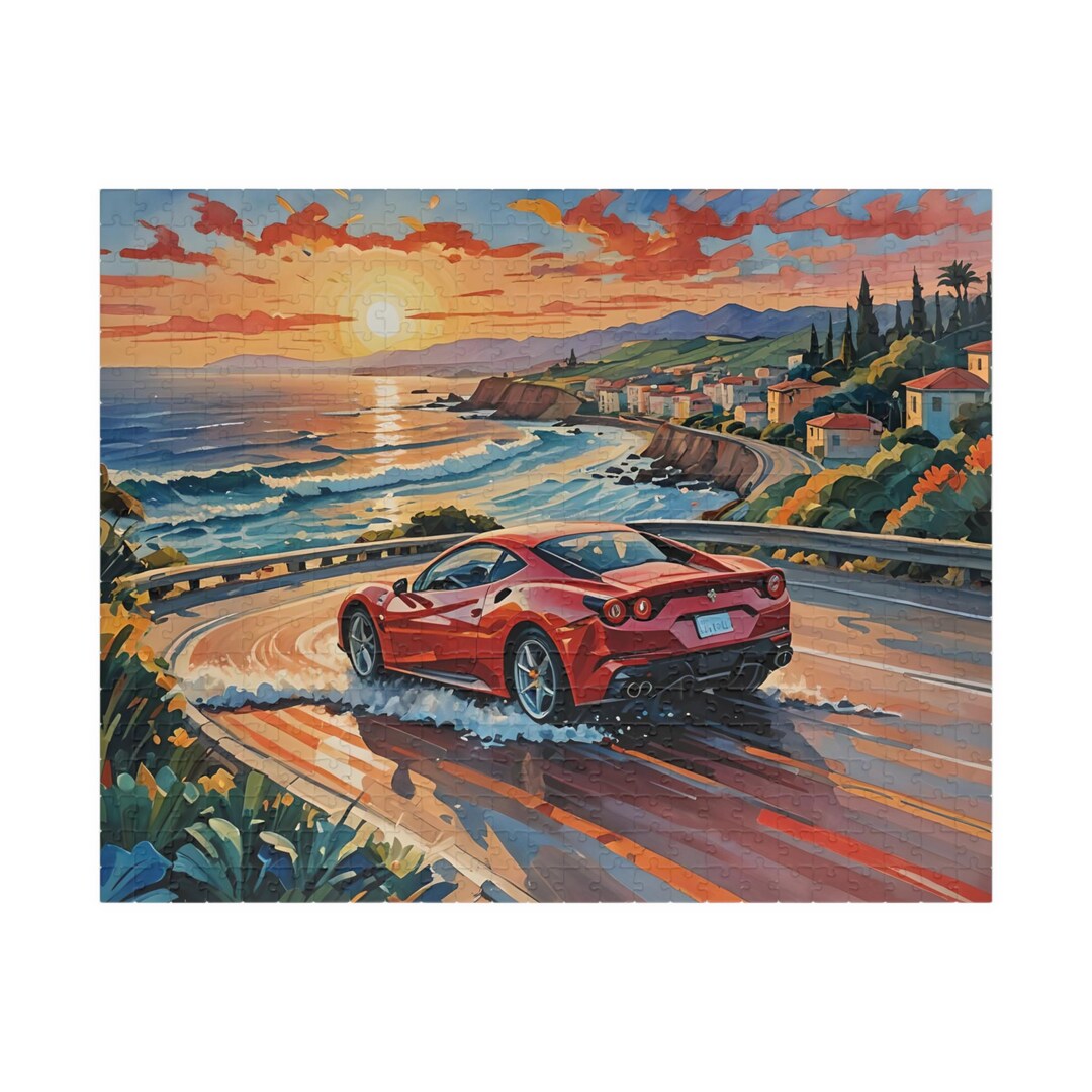 Red Ferrari Puzzle - Exhilarating Car Puzzle for Adults, Red Car ...