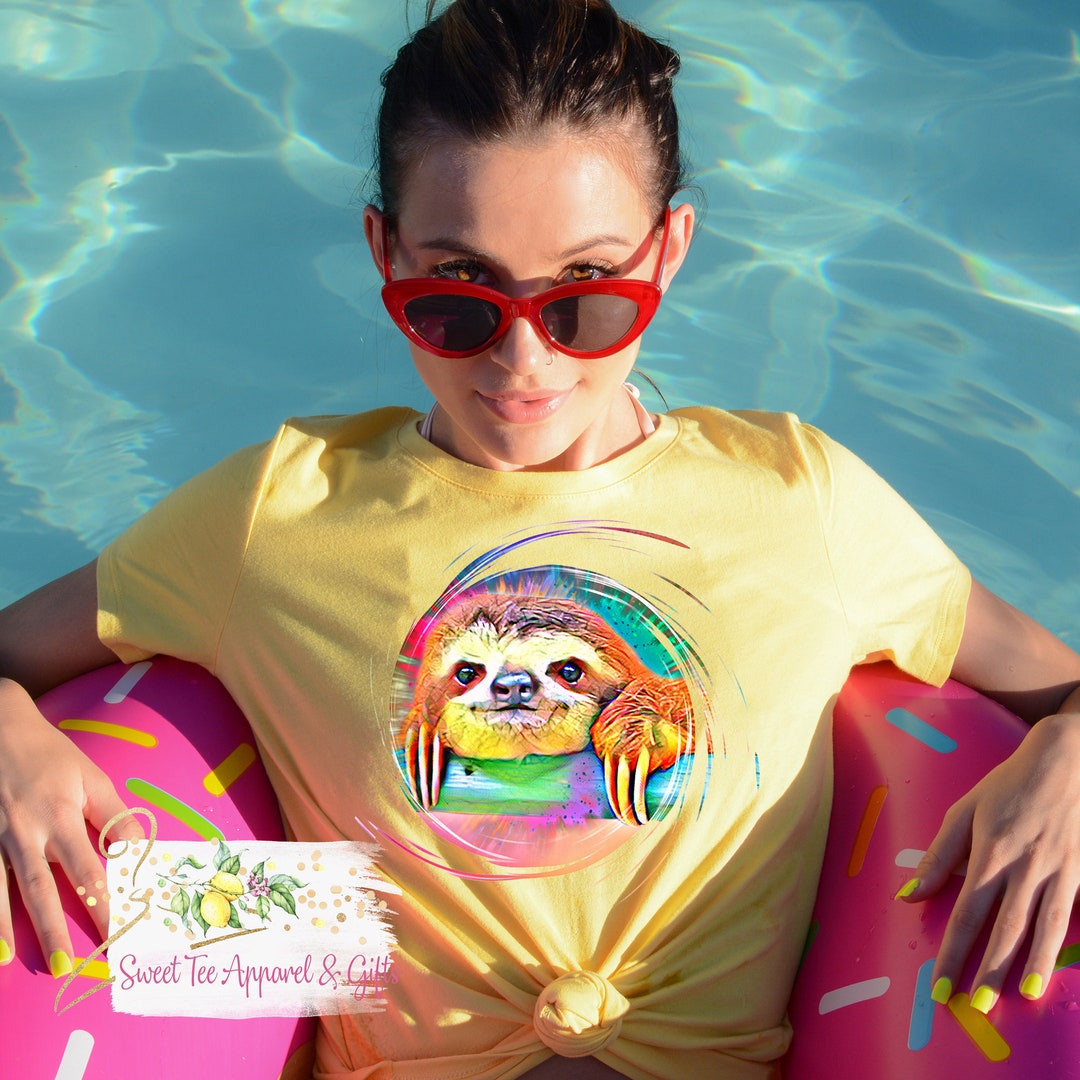 Sloth T-shirt - Cute Sloth Shirt - Tie Dye Sloth - Sloth Lover - Gift ...
