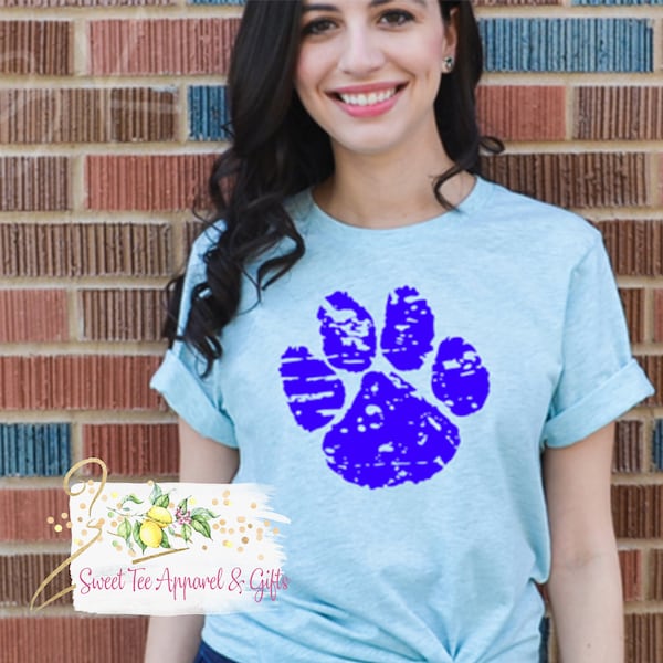 Royal Blue Paw Print - Etsy
