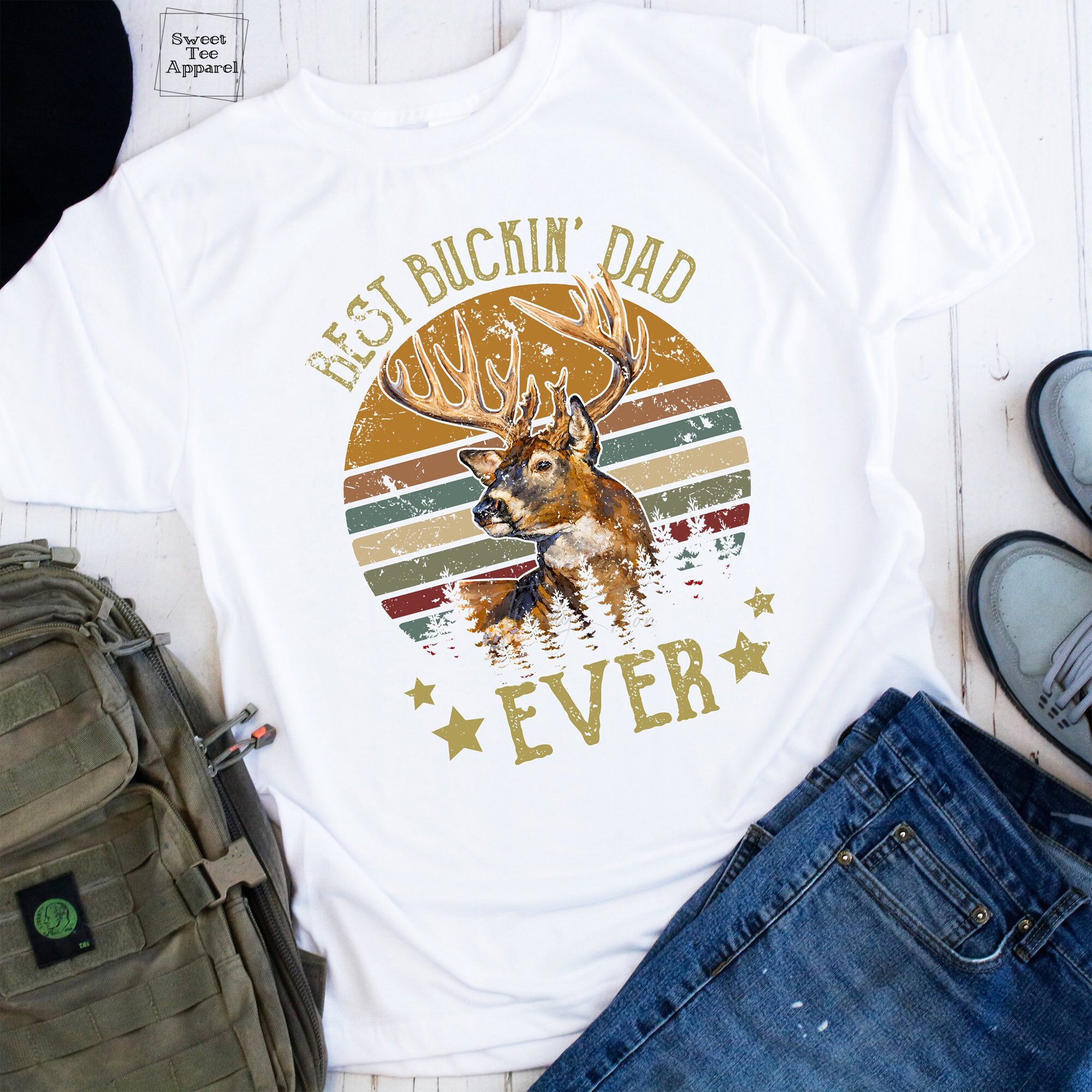 Best Buckin' Dad Ever Hunting Deer Dad T-shirt - Etsy
