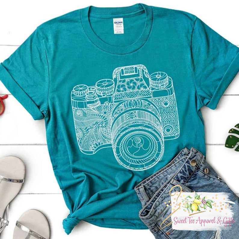 Camera Shirt - Camera Mandala Shirt - Cute Photography Shirt ...