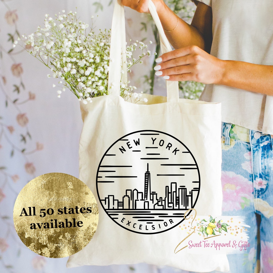 All 50 States Available - State Design Tote Bag - Patriotic - Cotton ...