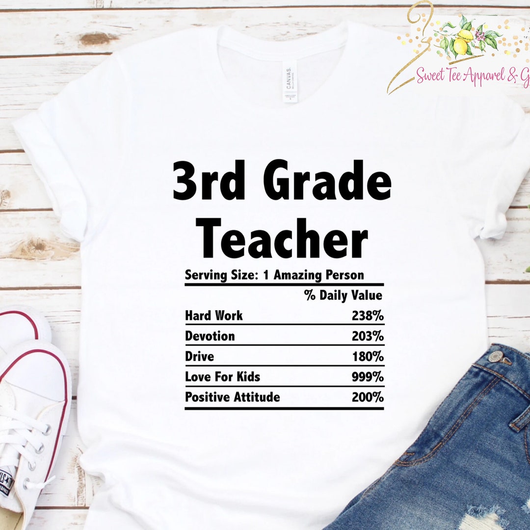 3rd Grade Teacher T-shirt Third Grade Teacher School Shirt Teacher ...