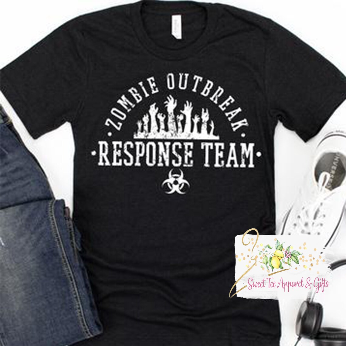 Zombie outbreak response team t-shirt Men's zombie shirt | Etsy
