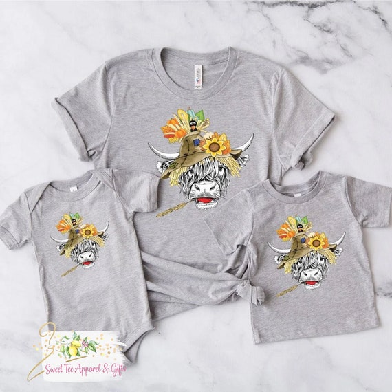 Shaggy Cow Scarecrow T-shirt Cute Fall Shirt Fall Matching - Etsy