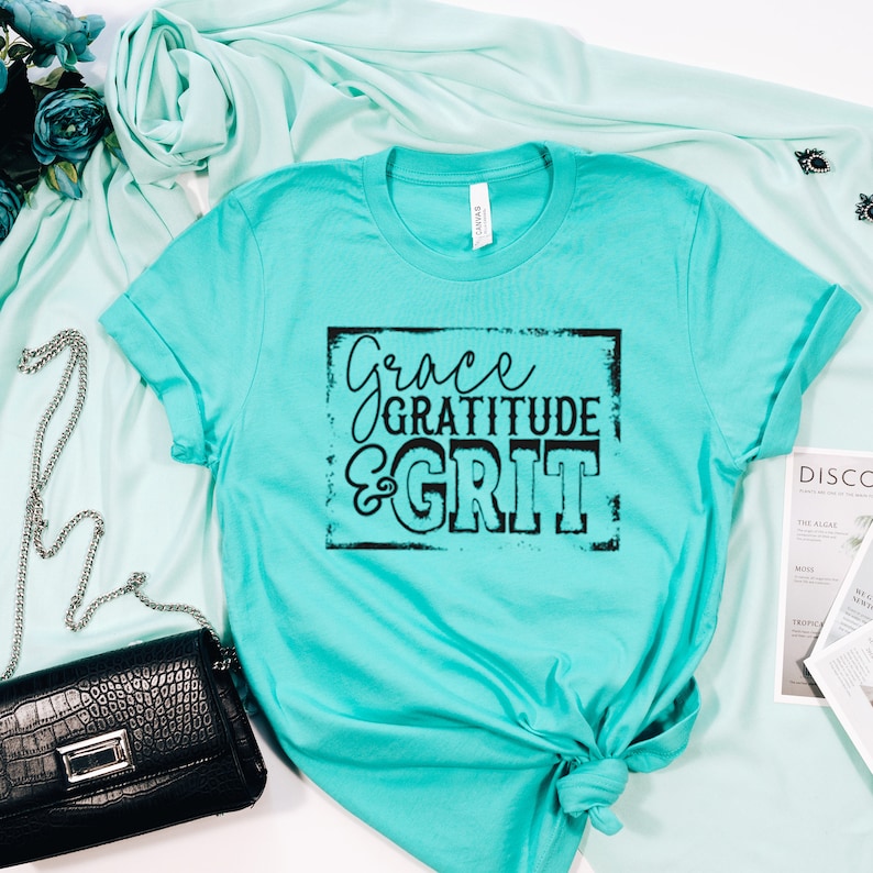 Grace Gratitude & Grit T-shirt - Christian Girl Shirt - Mom Boss ...