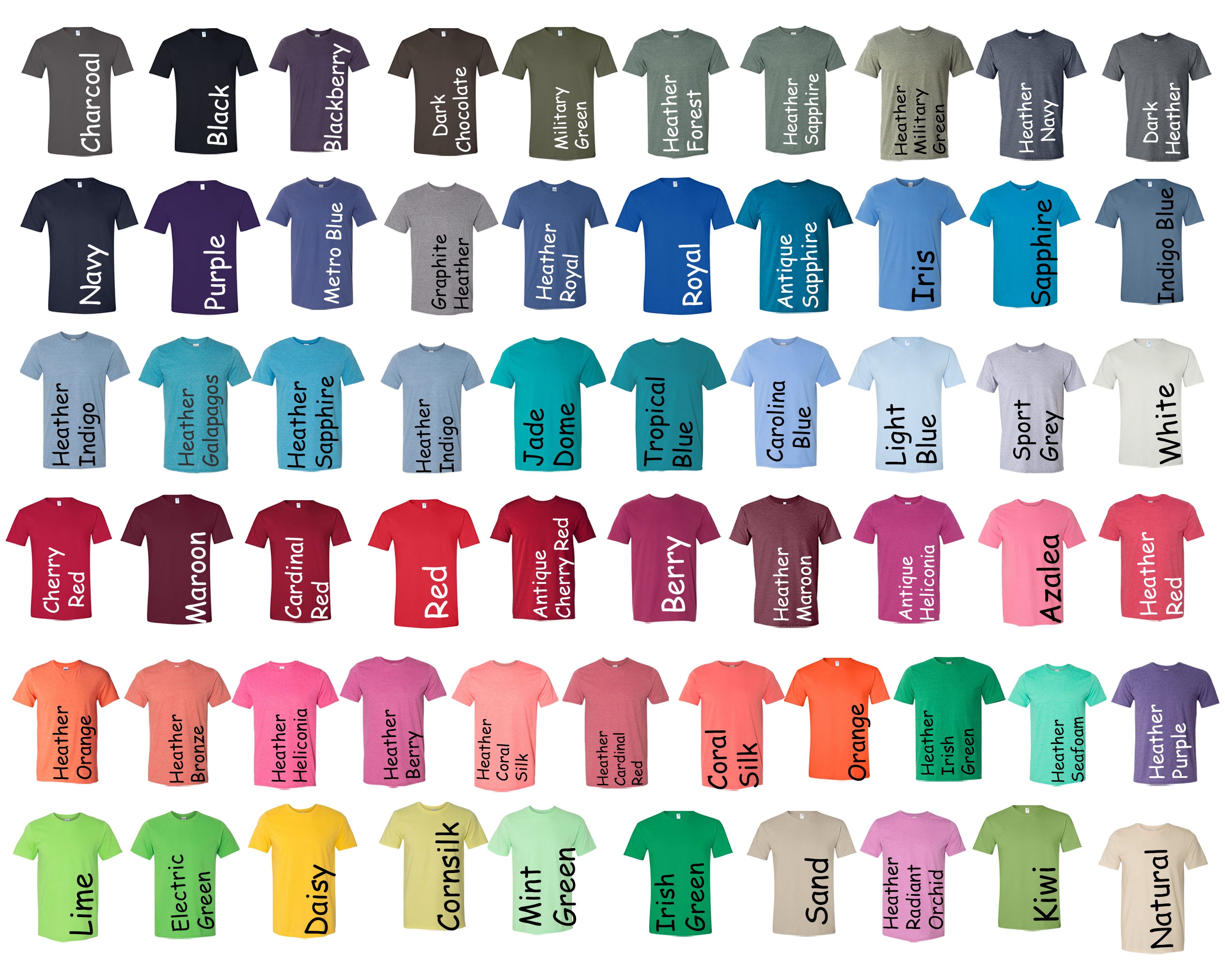 Get Any Design From Our Shop On A Gildan 64000 Unisex Short Etsy UK