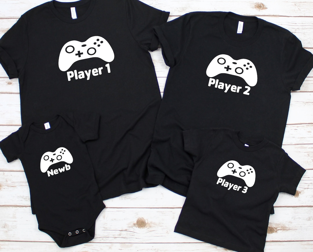 Gaming Family Shirt - Player 1 Matching T-shirts - Family Shirt Set ...