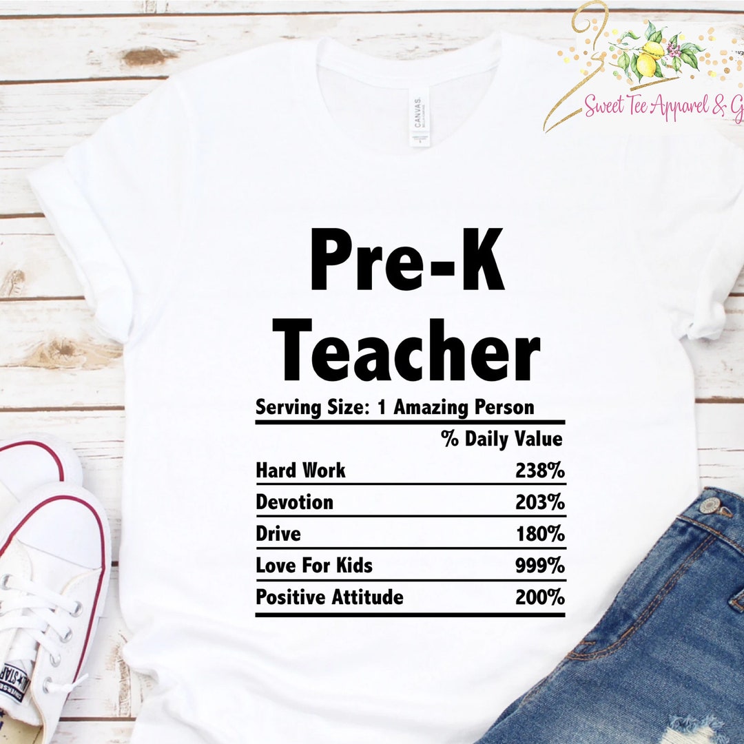Pre-k Teacher T-shirt - Teacher School Shirt - Teacher Appreciation ...