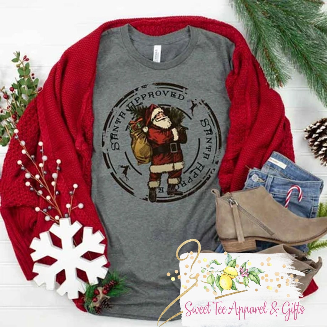 Vintage Santa T-shirt - Christmas Shirt - Winter Shirt - Cute Shirt ...