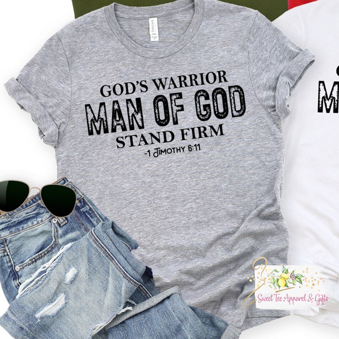 God's Warrior Man of God Stand Firm Men's T-shrit - Etsy