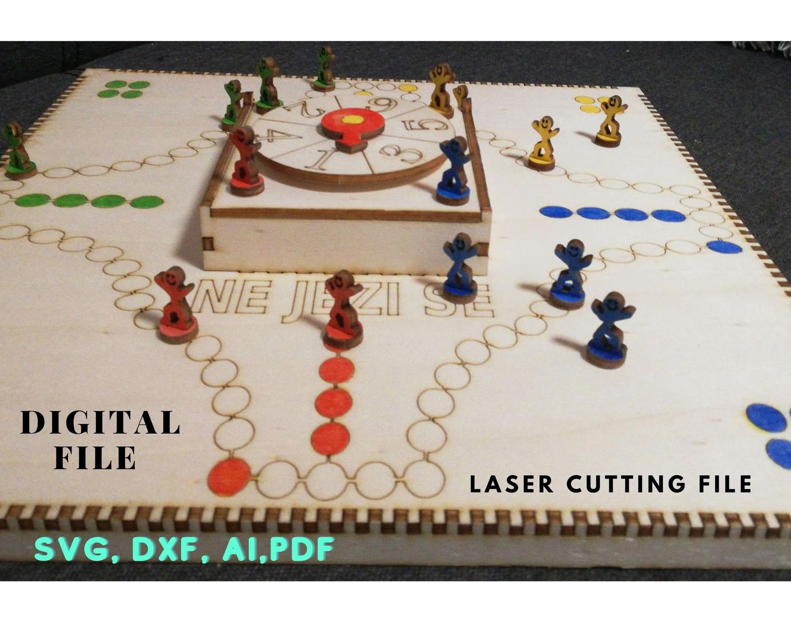 Ludo Board Game Laser Cut File 4mm,svg, DXF, AI, Pdf Ludo Board Laser ...