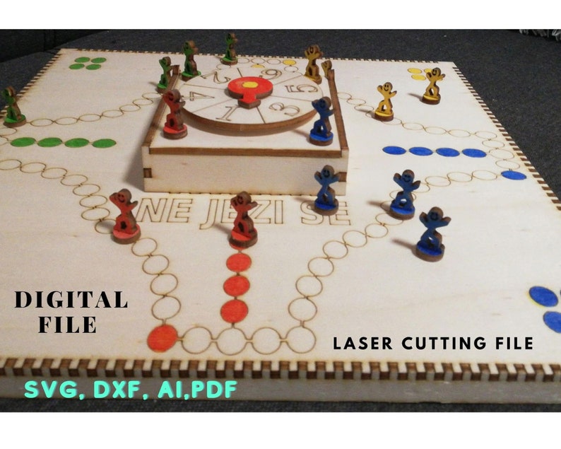 Ludo Board Game Laser Cut File 4mm,svg, DXF, AI, Pdf Ludo Board Laser ...