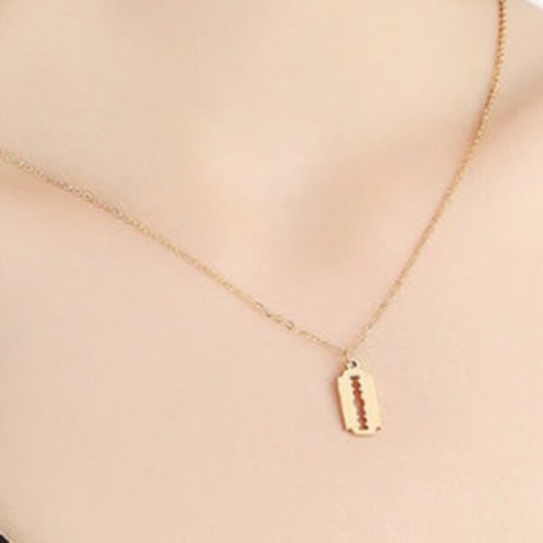 Razor Blade Necklace - Etsy