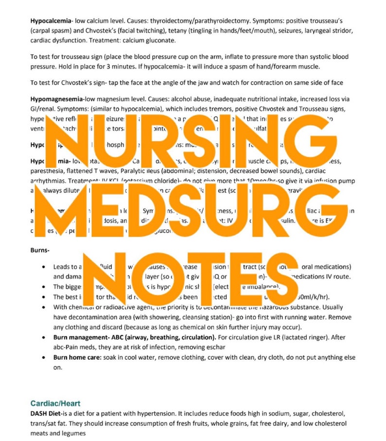 NCLEX-RN Med-surg Complete Review Notes - Etsy