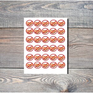 No Handshake Sign Sticker Printable Pack Digital Download - Etsy