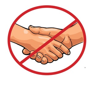 No Handshake Sign Sticker Printable Pack Digital Download - Etsy