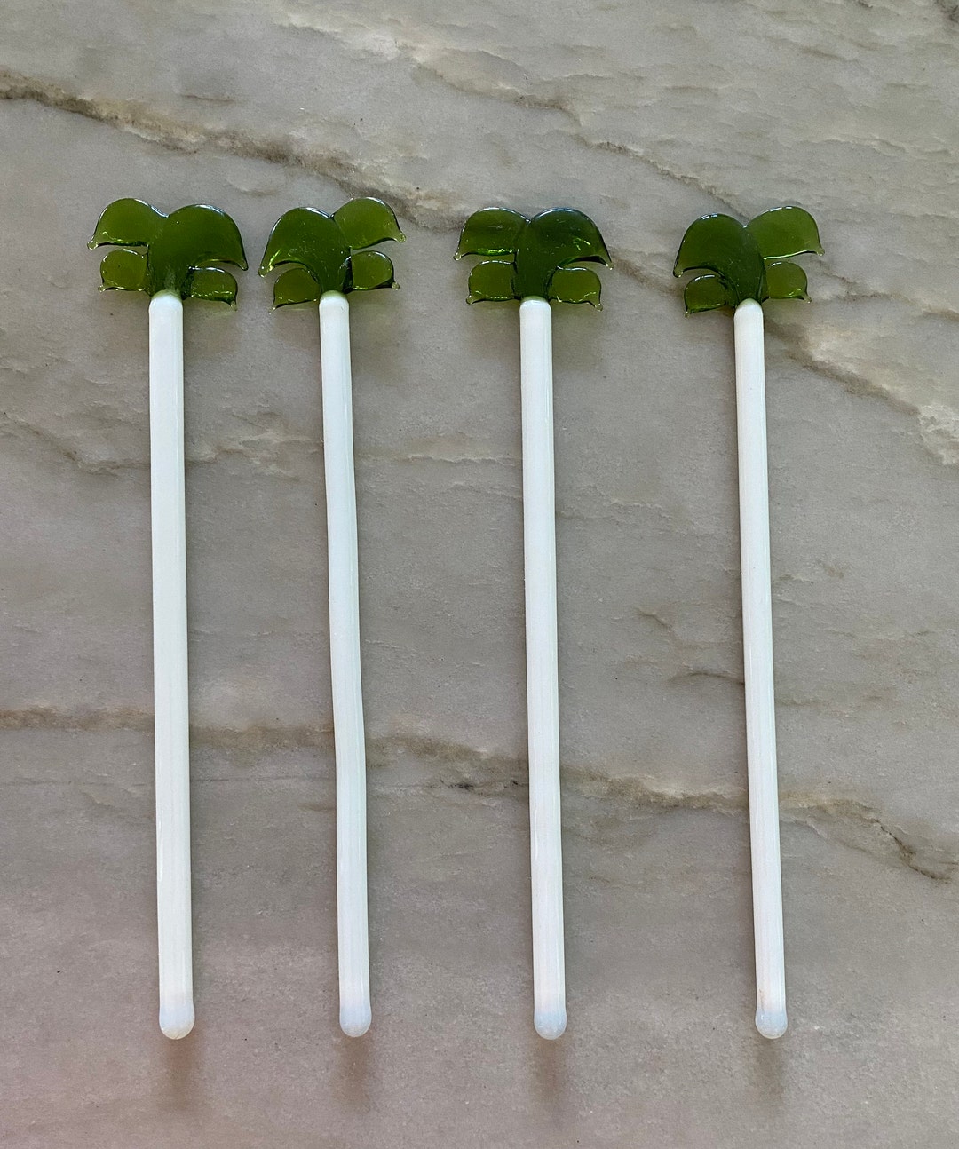 Katja Colorforms for Towle Glass Palm Tree Swizzle Stir Sticks for ...