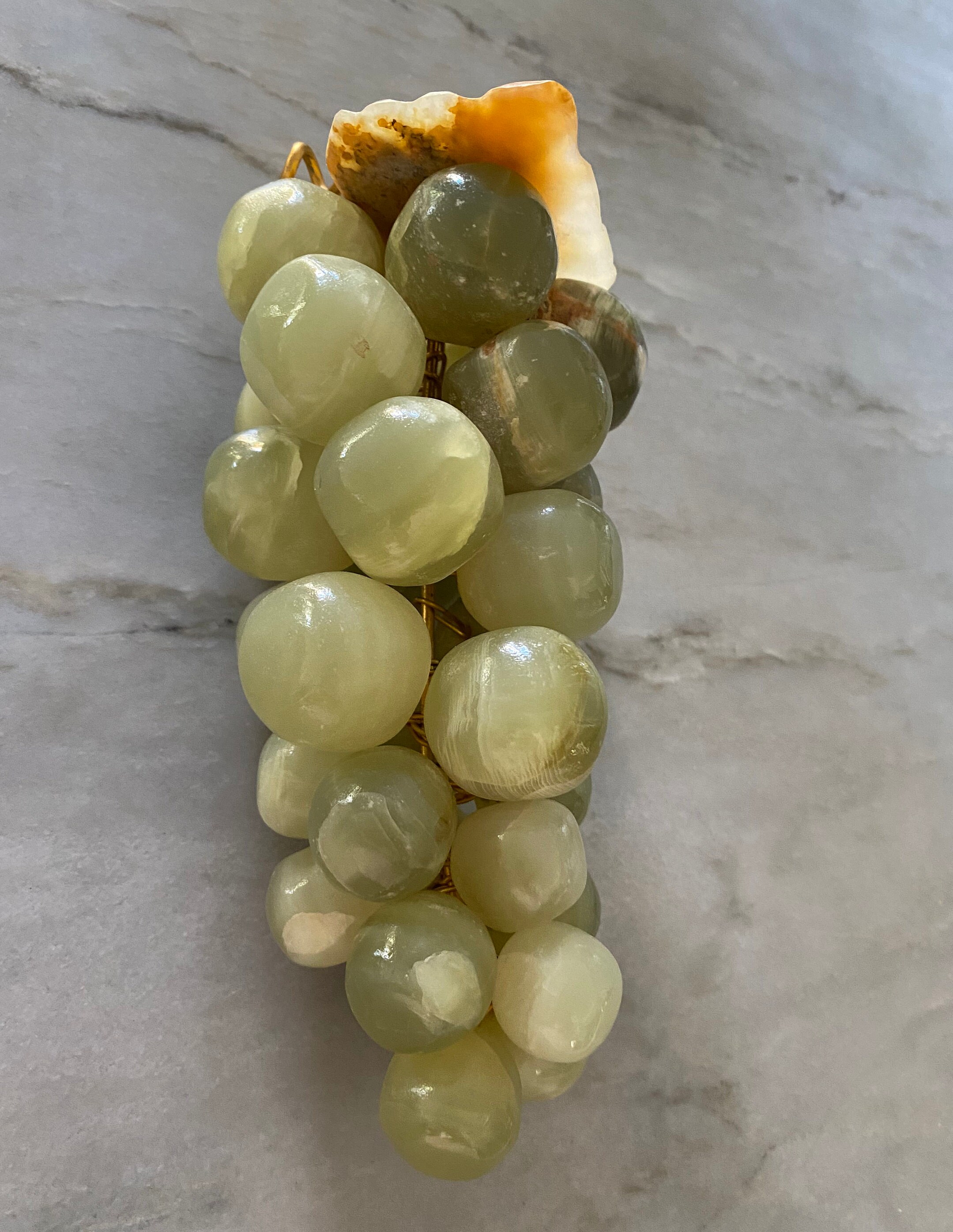 Green Stone Grape Cluster - Etsy