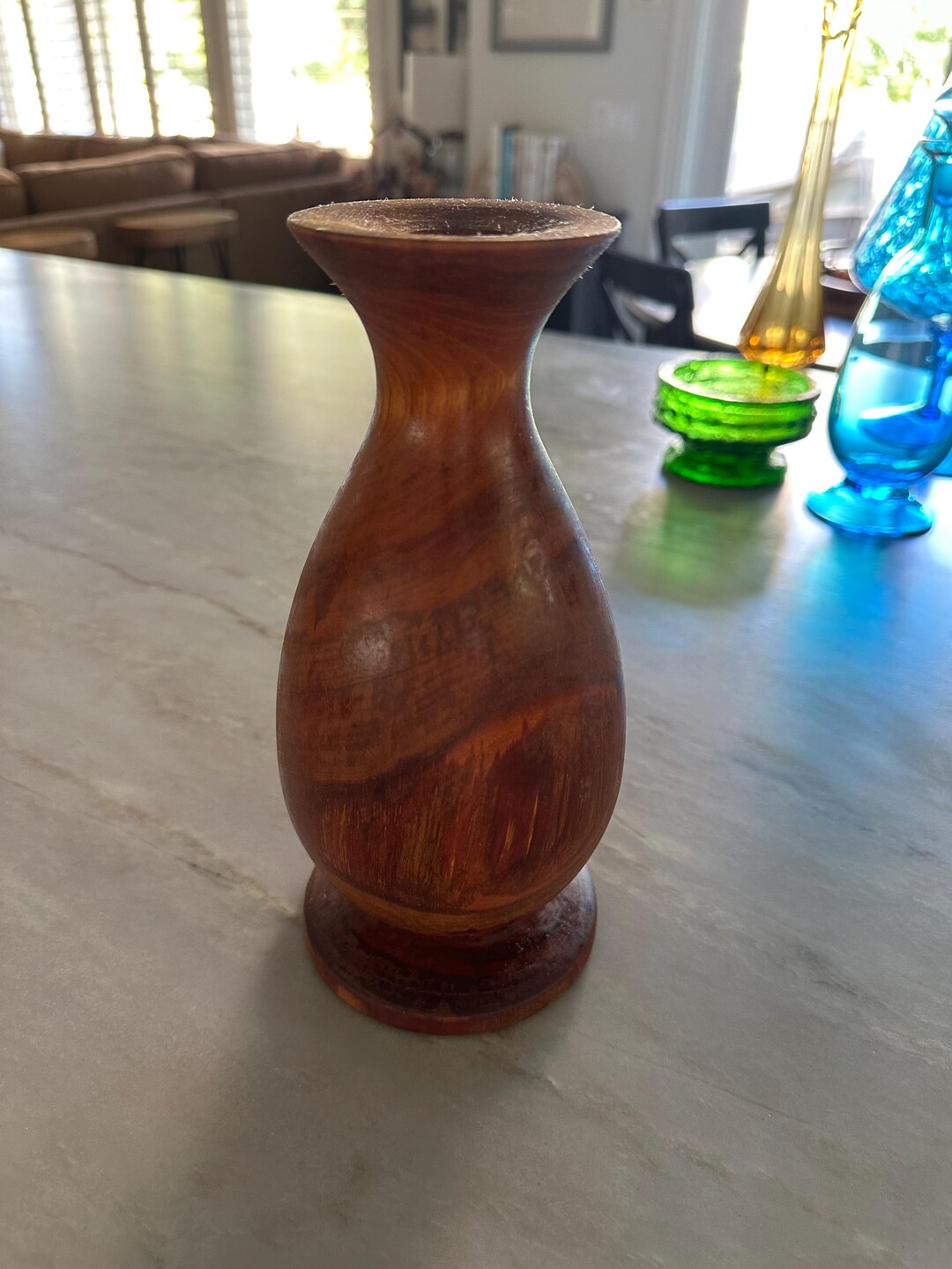 Vintage aspen Original Turned Wood Vase Colorado - Etsy