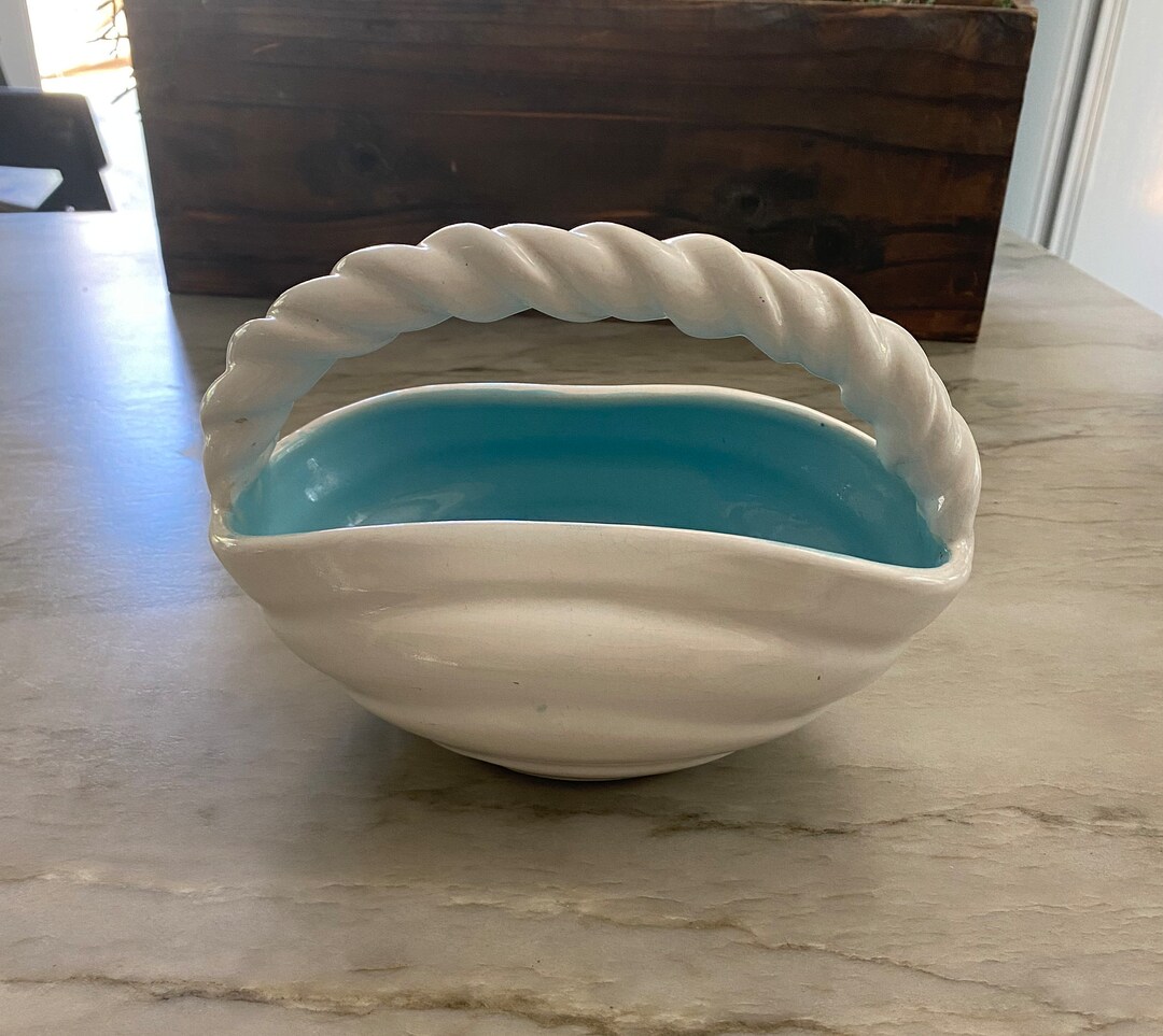 Classic CH Brannam Ceramic Pottery Basket England - Etsy