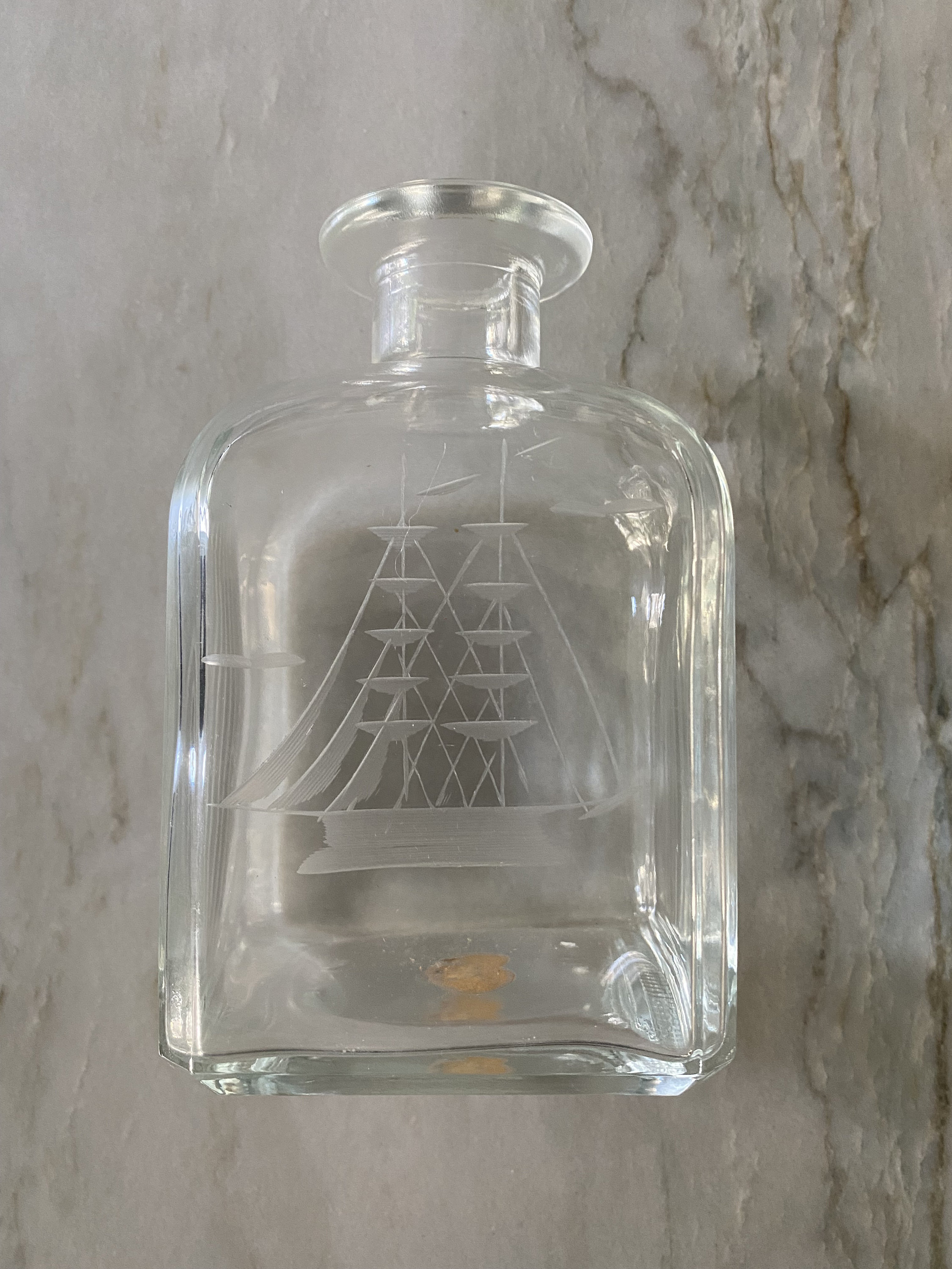 Javit clipper Ship Crystal Decanter - Etsy