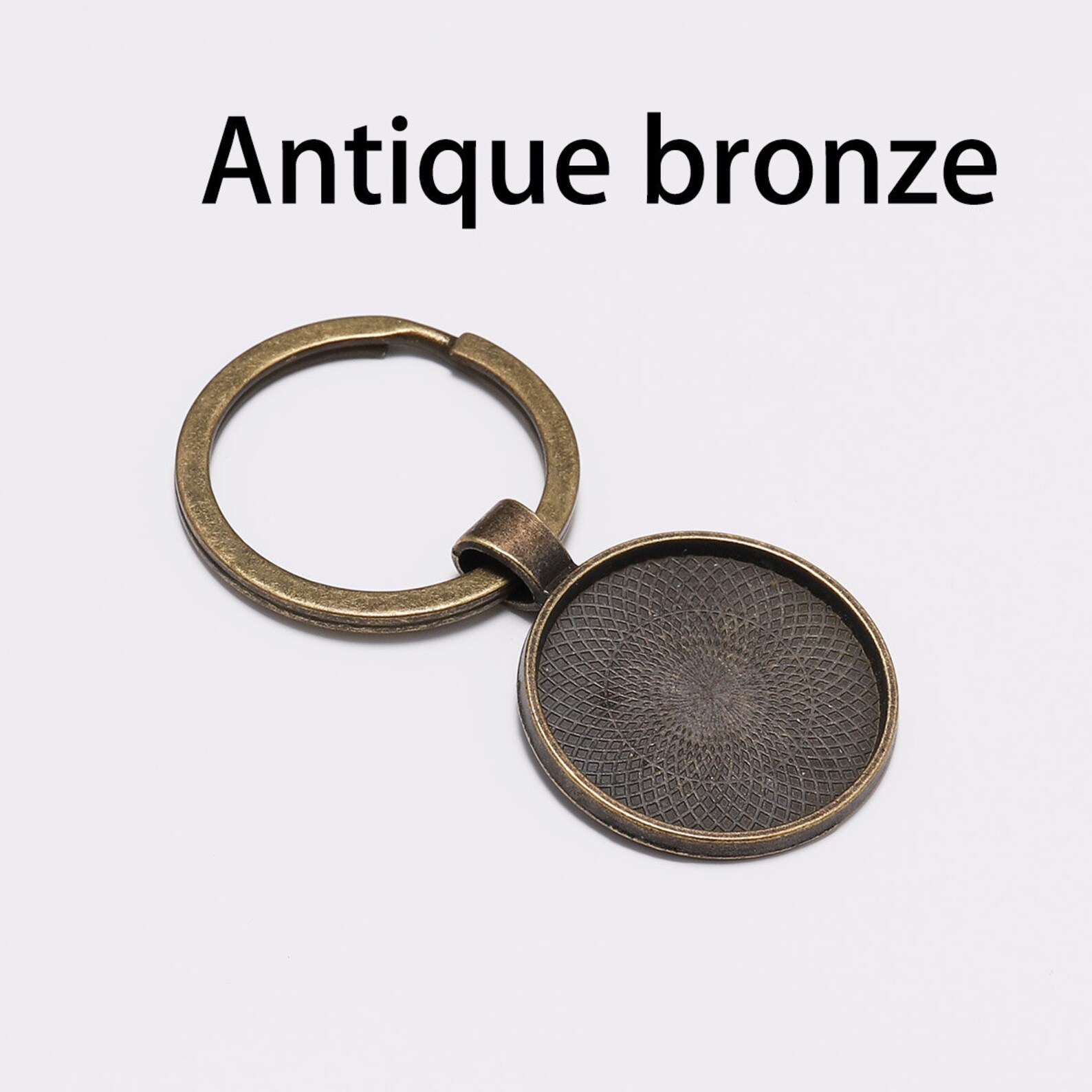 5pcs/lot Keychain With Pendant Bezel Blank Fit 25mm Cameo | Etsy