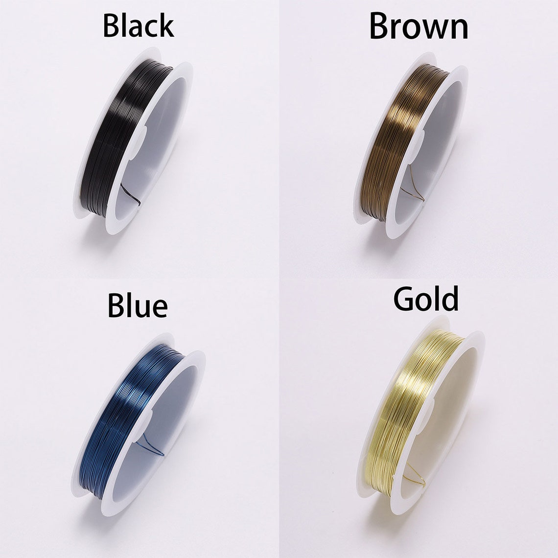1 Roll 0.3 0.4 Wire Diameter Roll Silver Gold Blue Wire | Etsy