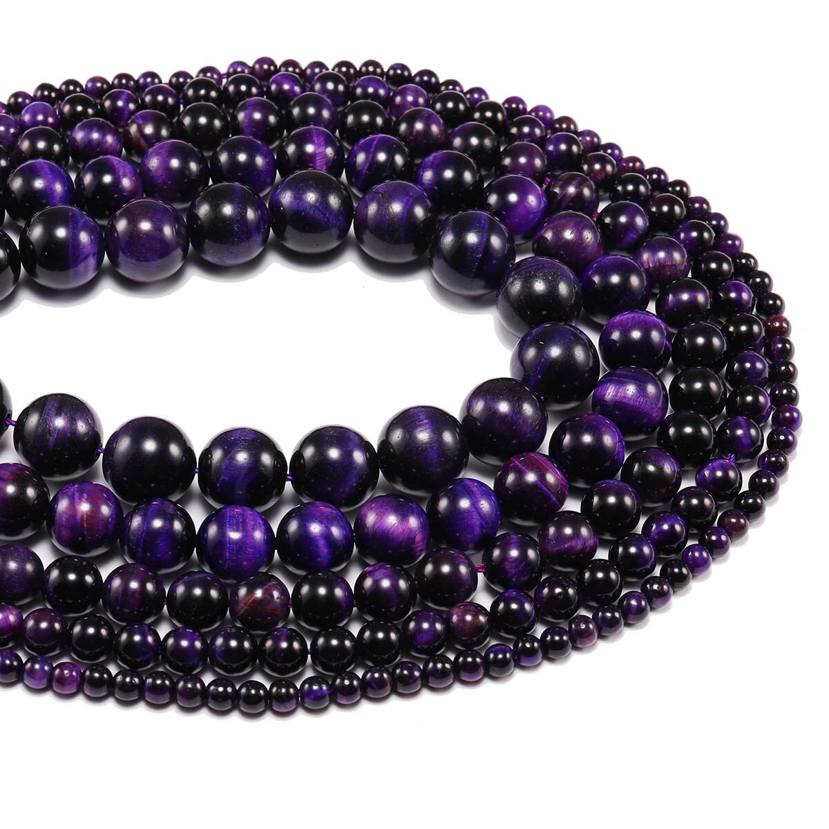 1strand/lot 4 6 8 10 12mm AAA Natural Stone Purple Tiger Eye | Etsy