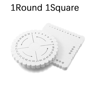 2pcs Round Square Knitting Cord Disc Disks Rope Weaving - Etsy