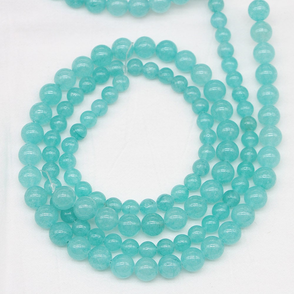 1strand/lot 4/6/8/10/12 mm Amazonite Color Lake Blue Natural | Etsy