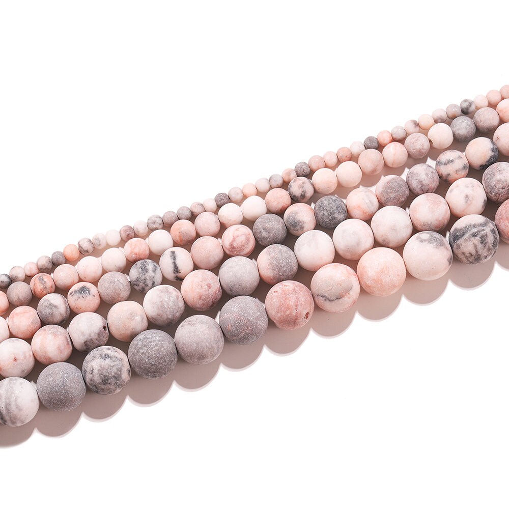 1strand/lot 4/6/8/10/12mm Natural Stone Dull Polish Matte Pink - Etsy