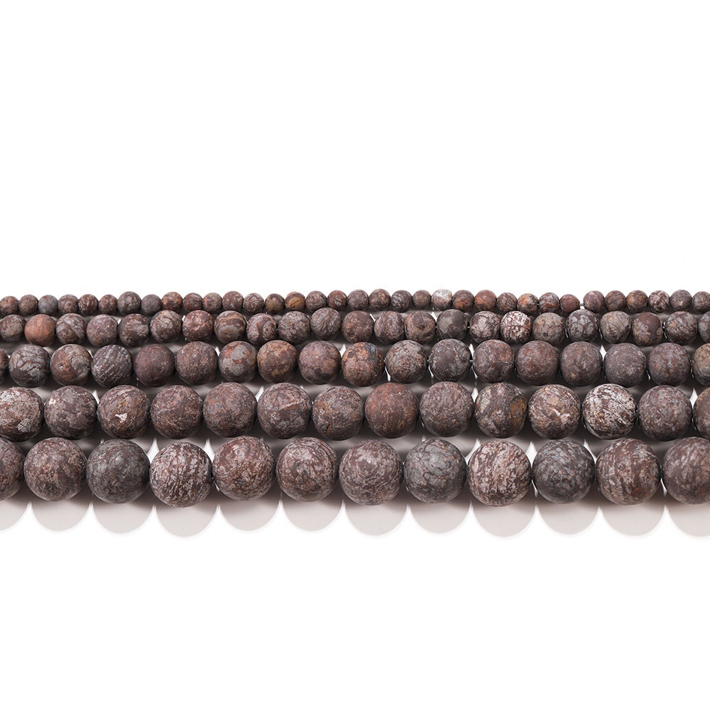 1strand/lot 4-12mm Natural Stone Alabaster Brown Snowflake | Etsy