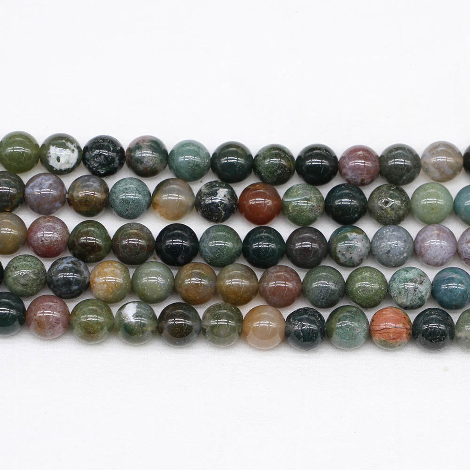 1strand/lot 4/6/8/10/12mm Natural Stone Indian Agates Bead | Etsy