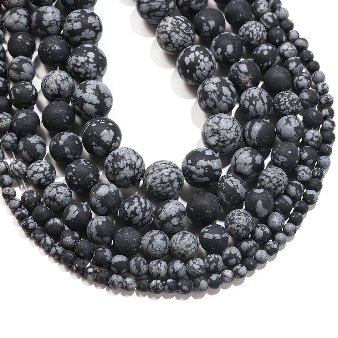 1strand/lot 4/6/8/10mm Flake Snow Natural Stone Snowflake - Etsy