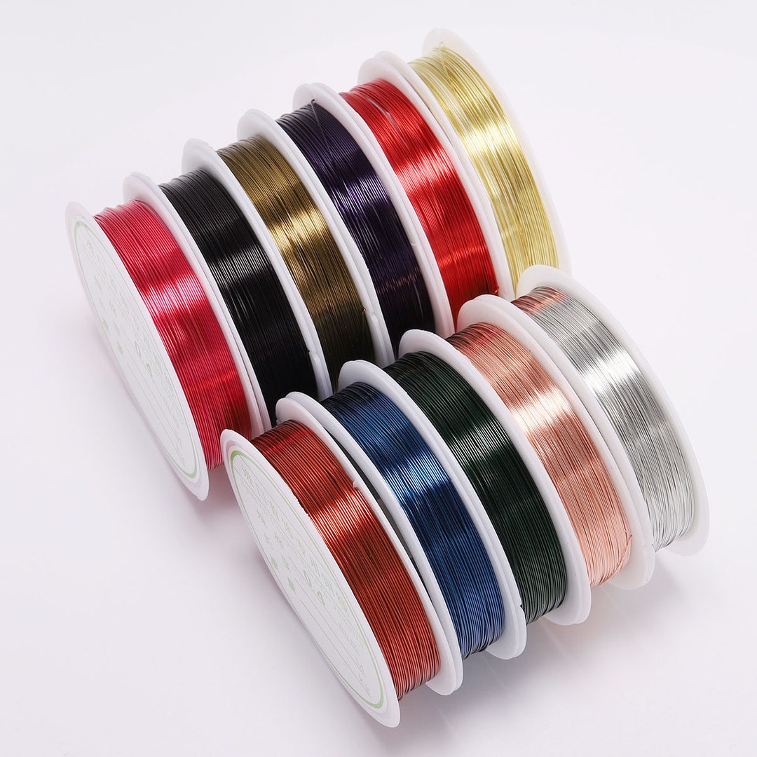 1 Roll 0.3 0.4 Wire Diameter Roll Silver Gold Blue Wire Beading Cord ...
