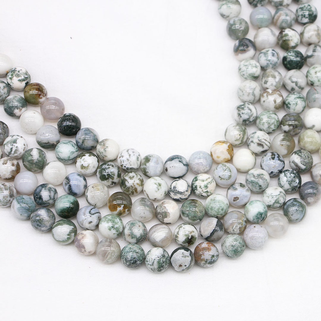 1strand/lot 4/6/8/10/12mm Natural Stone Tree Agates Bead Round - Etsy