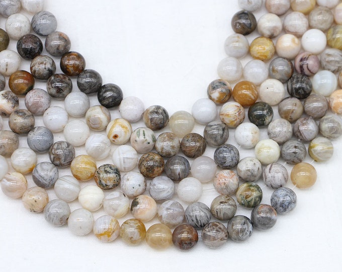 1strand/lot 4/6/8/10/12mm Natural Stone Red Picasso Bead Round | Etsy