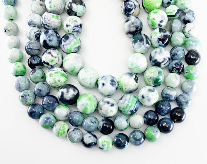 1strand/lot 4/6/8/10/12mm Natural Stone Red Picasso Bead Round | Etsy