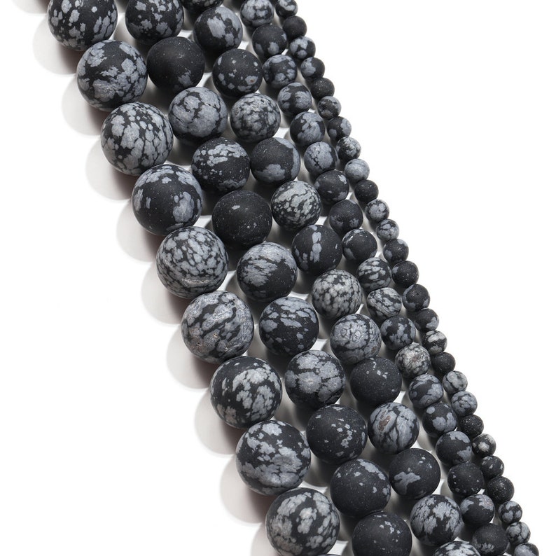 1strand/lot 4/6/8/10mm Flake Snow Natural Stone Snowflake - Etsy