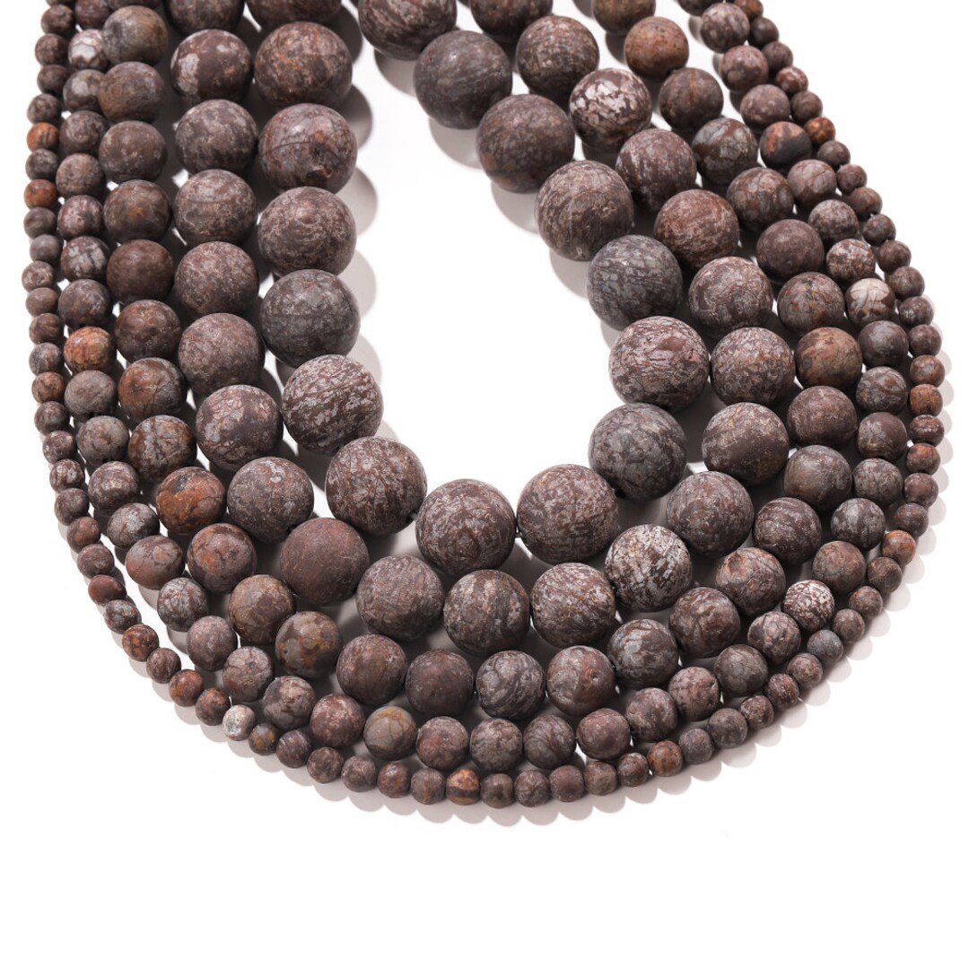 1strand/lot 4-12mm Natural Stone Alabaster Brown Snowflake - Etsy