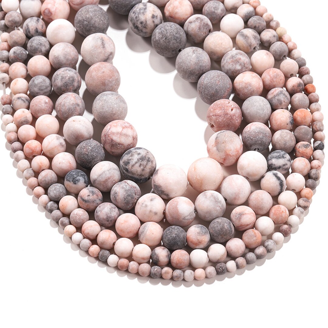 1strand/lot 4/6/8/10/12mm Natural Stone Dull Polish Matte Pink - Etsy