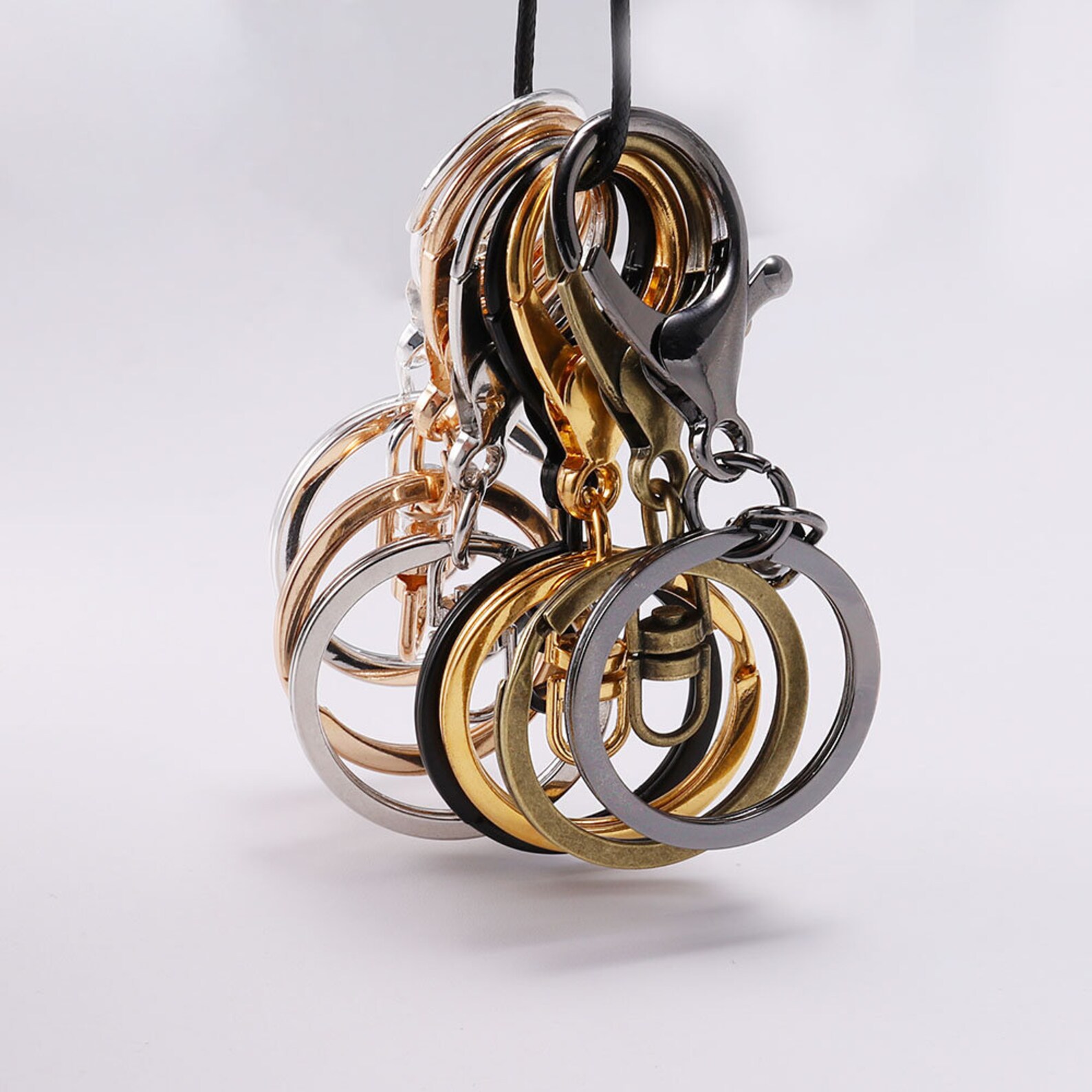 5pcs/lot Gold Silver Keychain Ring 30 Mm Key Ring Long 70 Mm | Etsy