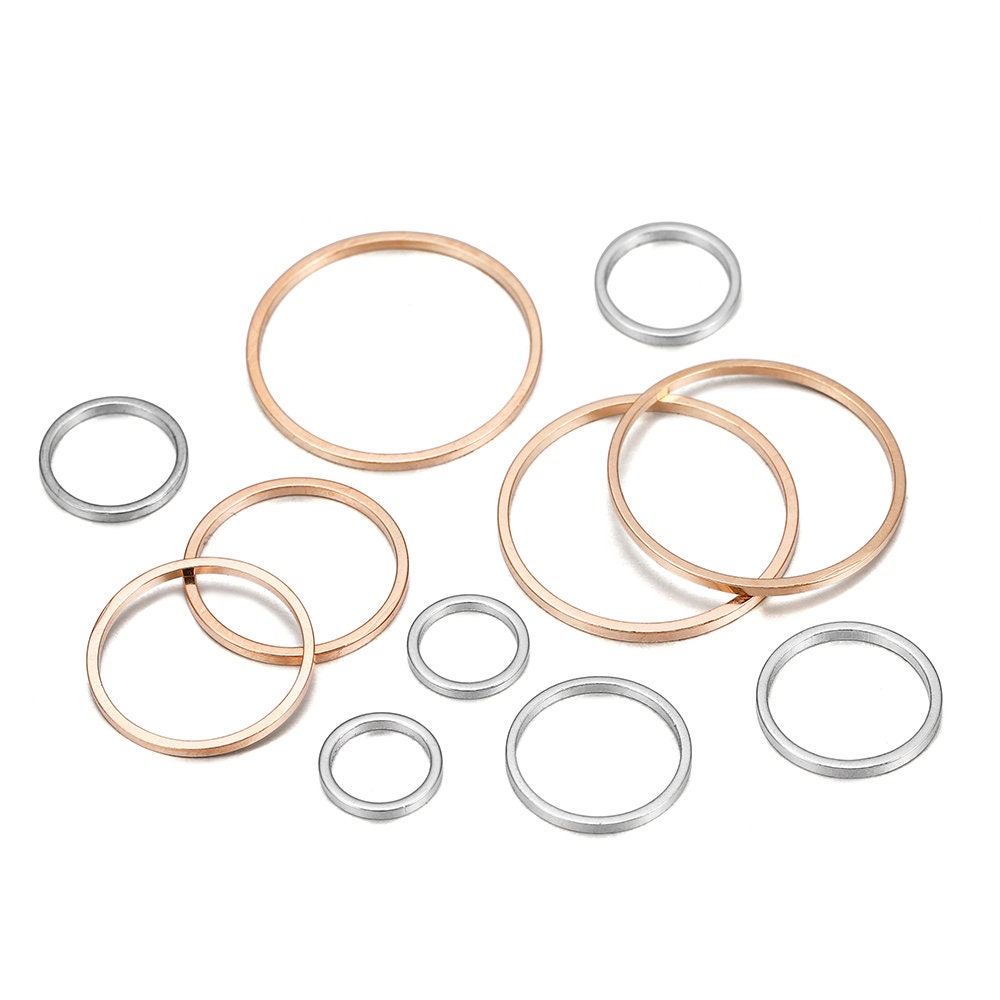 20-50pcs/lot 8-40mm Brass Closed Ring Earring Wires Hoops - Etsy