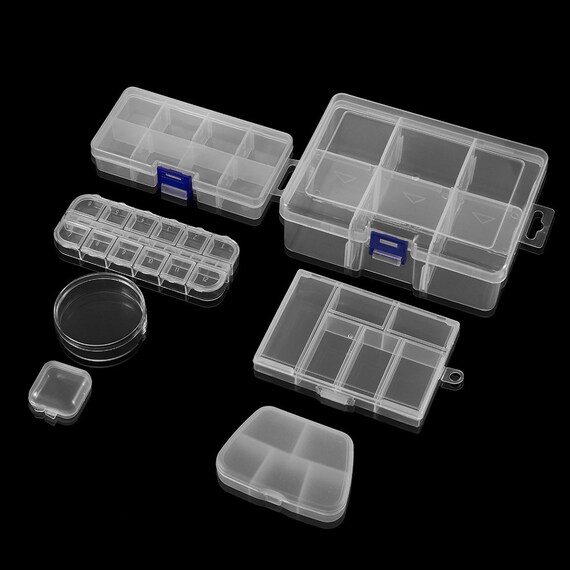 Multi Style Round Square Grids Adjustable Plastic Jewelry Box - Etsy