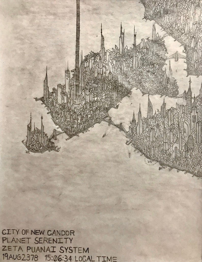 City of New Candor (print) - Etsy