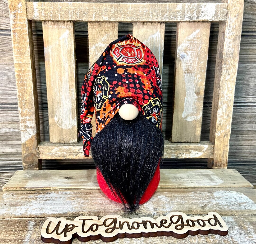 Fire Fighter Gnome/fireman Gnome/fire Department Gnome - Etsy
