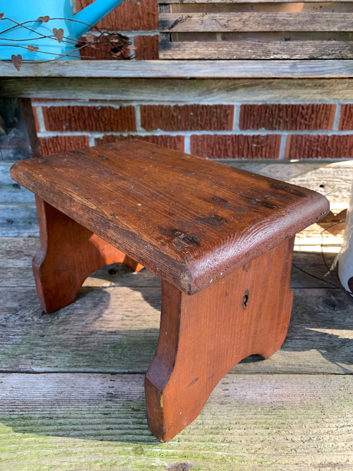 Antique Primitive Foot Stool 1730s - Etsy