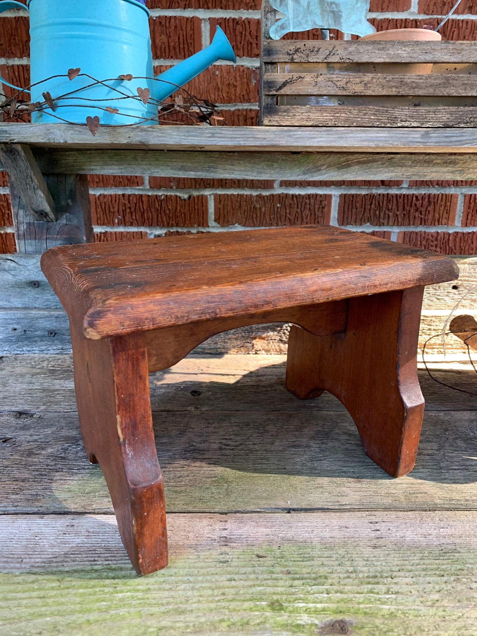 Antique Primitive Foot Stool 1730s - Etsy